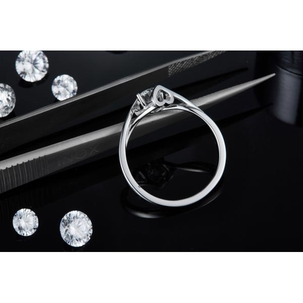 Quality Women 3 Carat Natural Moissanite Ring Gemstone Wedding Promise Engagement for sale
