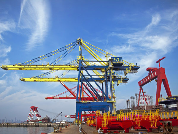 Quality 7KW-60KW Container STS Gantry Crane with 30V Power Supply for 17m Lifting for sale