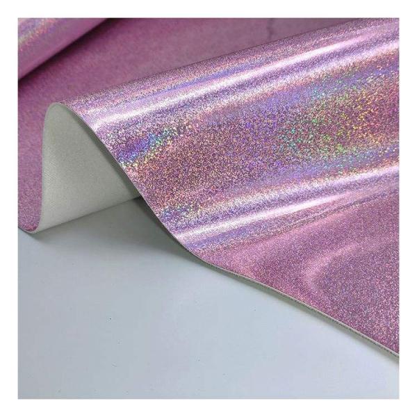 Quality Pu Holographic Leather Little Grain Embossed Synthetic Artificial Faux Shoes for sale