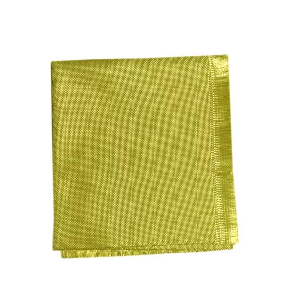 Quality 1500D Kevlar Fire Resistant Fabric , Woven Yellow Para Aramid Cloth for sale