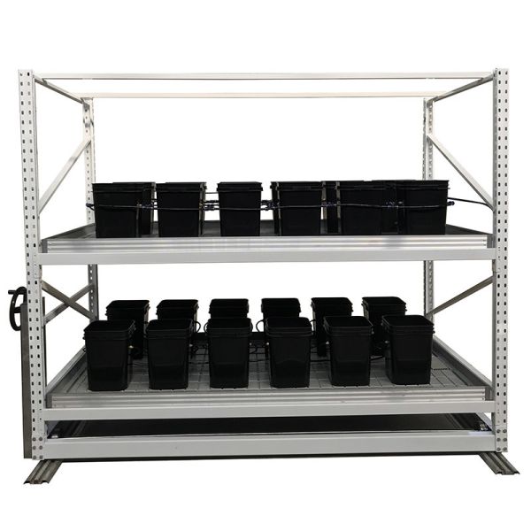 Quality Two Tier 4*8 Feet Cannabis Led Grow Light Rack Indoor Cultivation Hydro Grow System for sale