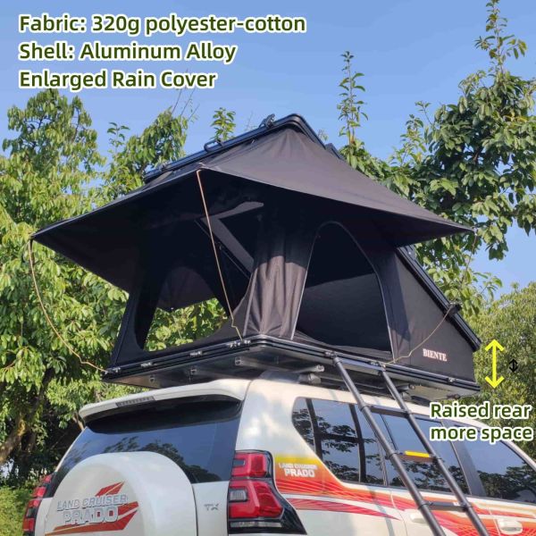 Quality Large Green Clamshell Hard Shell Car Tent 4 Person Car Top Tent for sale