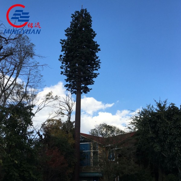 Quality Q345b Microwave Camouflage Telecom Tower , Galvanized Fake Tree Cell Tower for sale