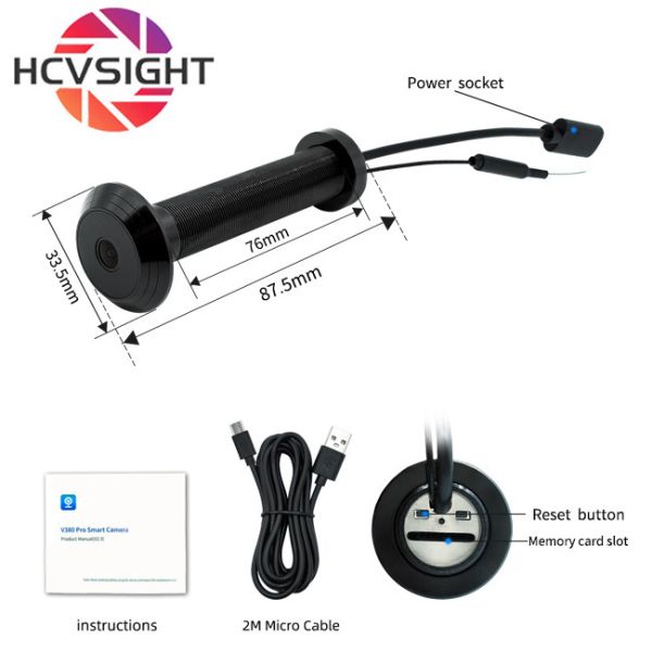 Quality Mini Cat Eye 1080P Wifi Door Peephole Camera With Night Vision For Home Security for sale