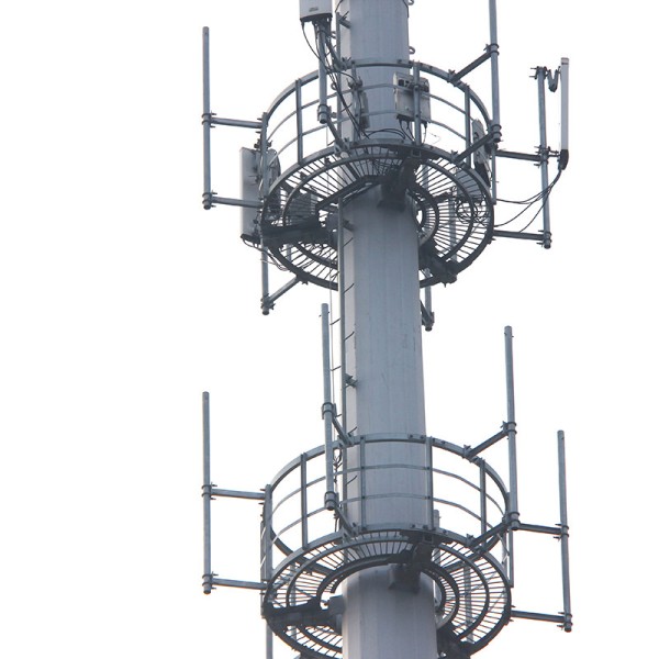 Quality Circular Polygonal Monopole Telecommunications Tower 15m Cellular for sale