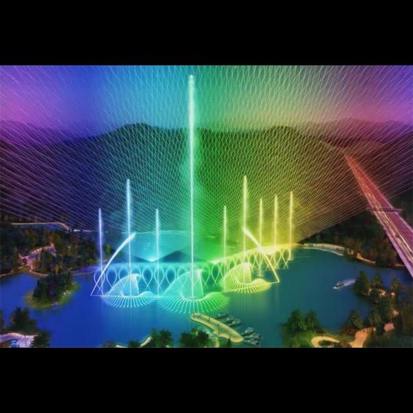 Quality 100 meters high pressure nozzle fountain outdoor dancing fountains for sale