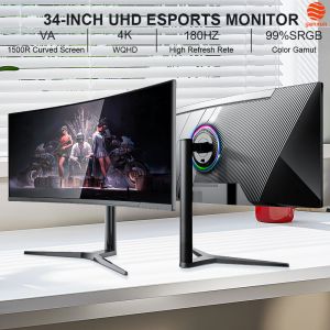 Quality 34 Inch 1500R Curve Rate Widescreen Gaming Monitor 144Hz 165Hz 180Hz With for sale