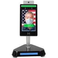 Quality Automatic 0.7m 8" Face Recognition Temperature Kiosk DC12V for sale
