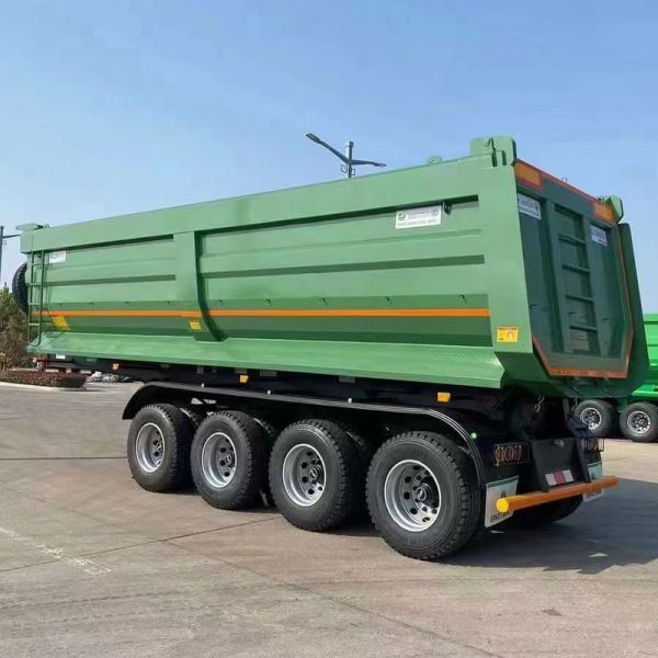 Quality 60 Cubic Meter End 2 Axle Tractor Tipper Trailer with 15 Workdays Production for sale