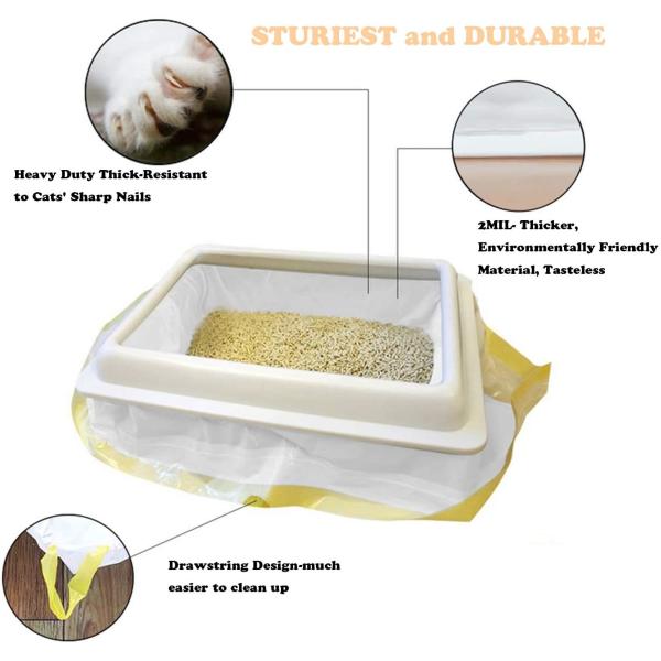 Quality Jumbo Drawstring Scented LDPE Cat Litter Liner Bags for sale