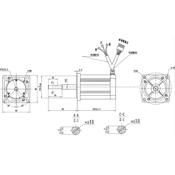 Quality 80mm 48v 440w Brushless Motor for High Power and Efficiency in Robot Home for sale