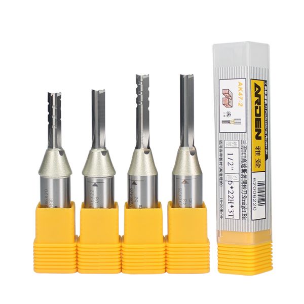 Quality Carbide Insert Groove Cutting Tools 1/2 Shank 3 Flute Straight TCT Arden Wood Router Bits for sale