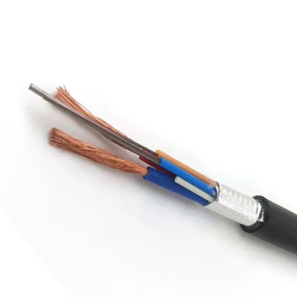 Quality 4-Core Hybrid OPLC Fiber Optic Cable with Copper Wires for sale