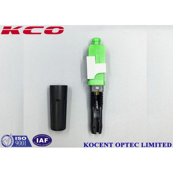 Quality Green FTTH Solution Fiber Optic Fast Connector SC APC with 55mm and 60mm Lengths for sale