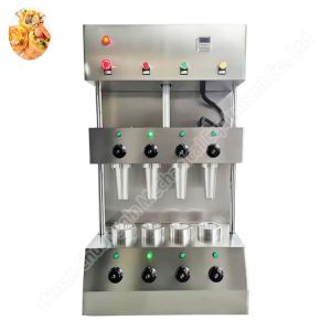 Quality 3KW Industrial Food Machines Conical Pizza Former Machine Edible Waffle Cup for sale
