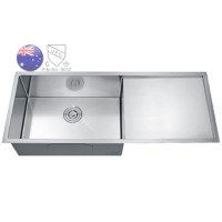 Quality UPC SS Rectangular Undermount Kitchen Sink With Drainboard Household for sale