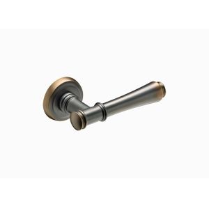 Quality Interior Euro Black Polished Brass Door Handles 67mm For Wooden Door for sale