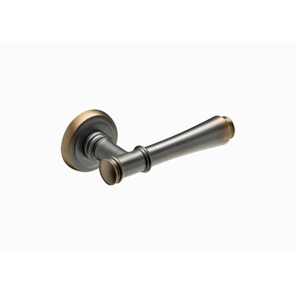 Quality Interior Euro Black Polished Brass Door Handles 67mm For Wooden Door for sale