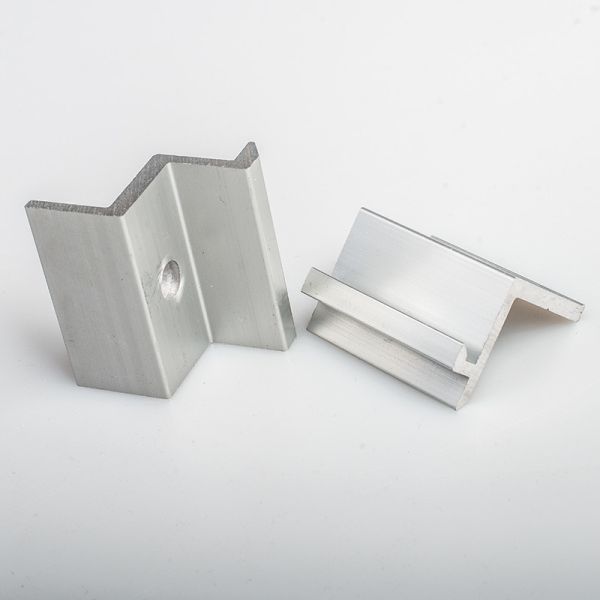 Quality Customized Length Extruded Aluminum Parts Parallel Groove Solar Panel End Clamp for sale