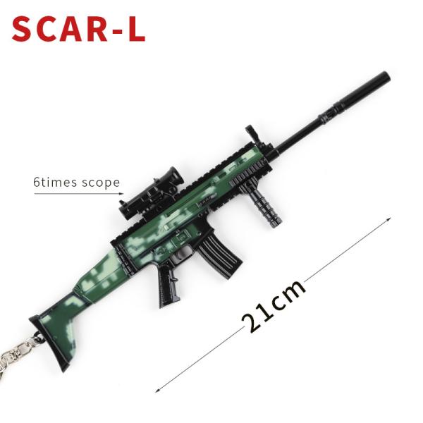 Quality Game Collection Metal Alloy PUGB Scar-L Gun Keychain 23cm for sale