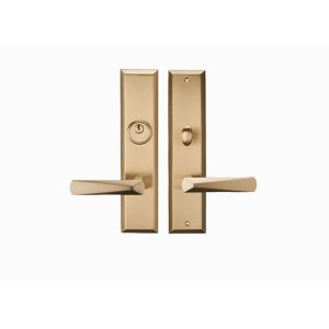 Quality Easy Installation Brass Single Cylinder Front Door Handleset for sale