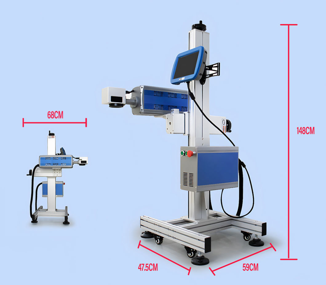 Mass Production High Performance Fiber Online Flying Laser Marking Machine for Tube Wire PVC Laser Printer