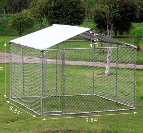 Quality Rust Resistant Galvanized Steel 4x4m Dog Run Kennel for sale