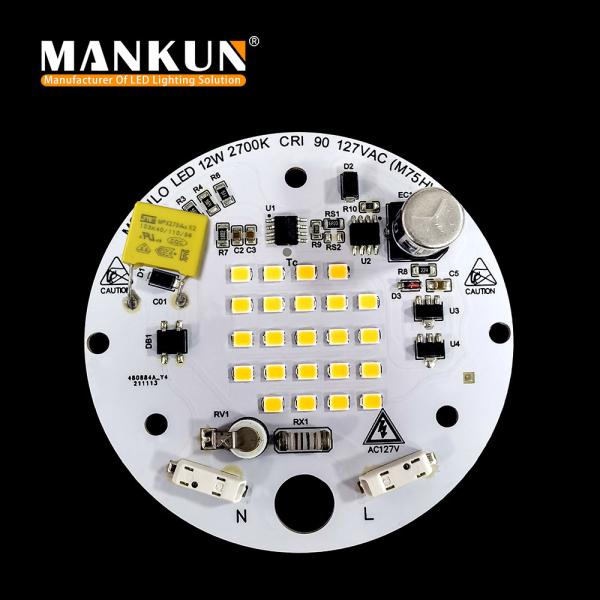 Quality 75mm AC127V Triac Dimmable 12W LED Module Driverless Flicker Free for sale