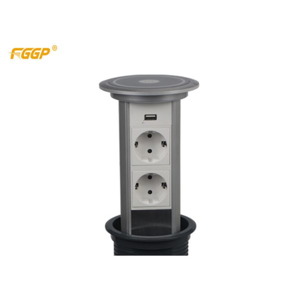 Quality 2 Position 16A 250V EU Standard Pop Up Power Points For Office Tables for sale