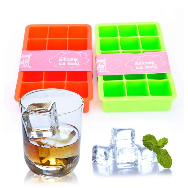 Quality 15-hole Square Shape Custom Maker Rubber Trays Silicone Ice Cube Mold for sale