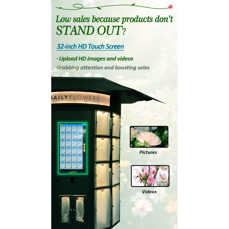 Micron Customized Locker Compartments for Fresh Flower Vending Outdoor Smart Flower Dispenser