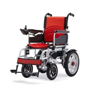 Quality Reinforced Lightweight Foldable Electric Wheelchair Chromed Steel Multi for sale
