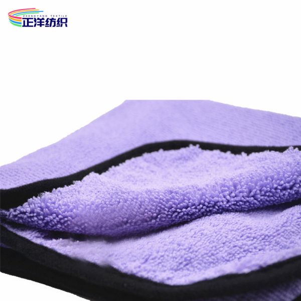Quality Microfiber Reusable Cleaning Cloth 400GSM Medium Size 40X40CM Purple for sale