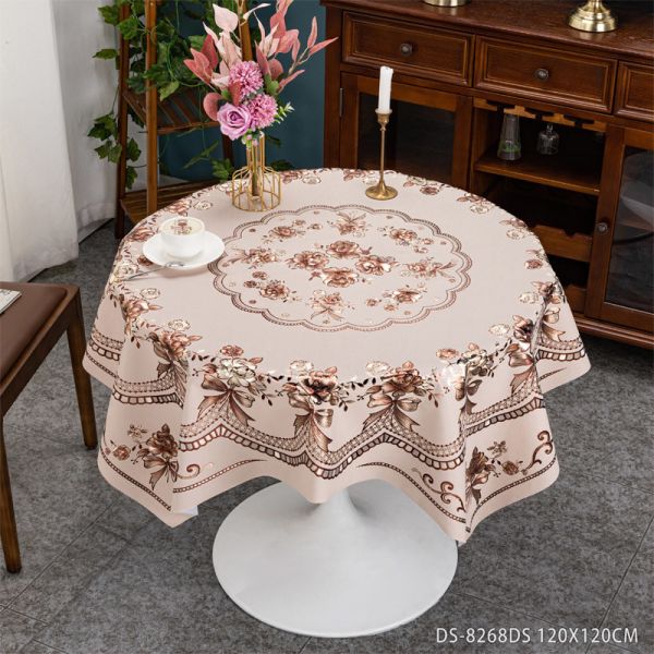 Quality Tablecover Tablecloth 12-Pack Polyester Elastic Edged Backed Fitted PVC Print for sale