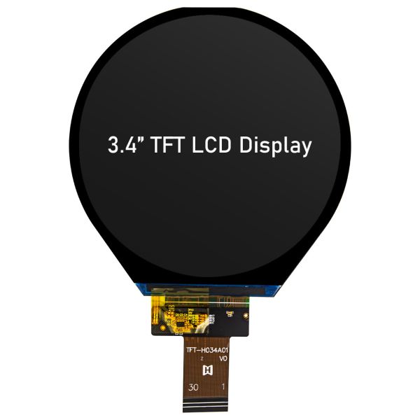 Quality 3.4 Inch IPS 800x800 Round Screen TFT Display Panel For Industrial Control for sale