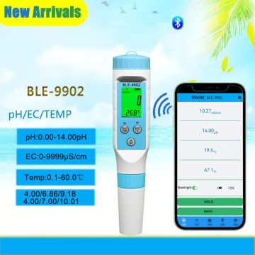 Quality Smart Bluetooth PH Meter EC Water Quality Tester 5 Point Automatic Calibration for sale