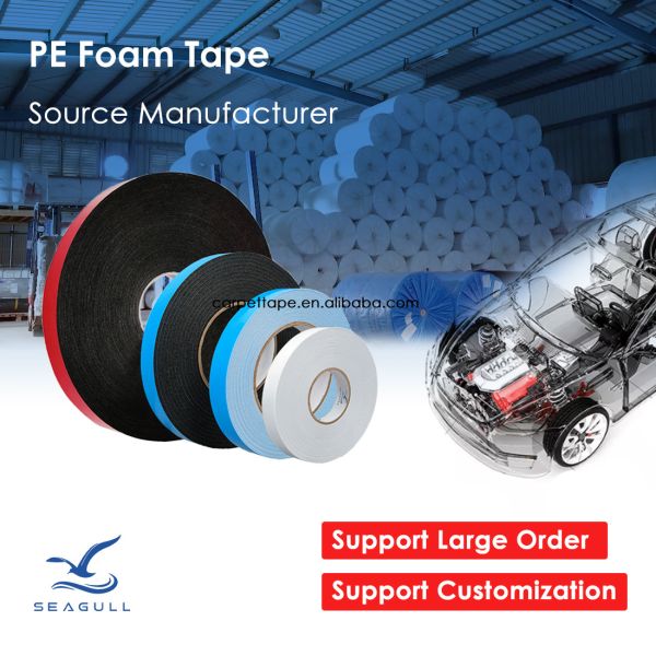Quality Custom Double Sided PE Foam Tape For Automotive Interior Trim Mounting Cushioning Sealing for sale