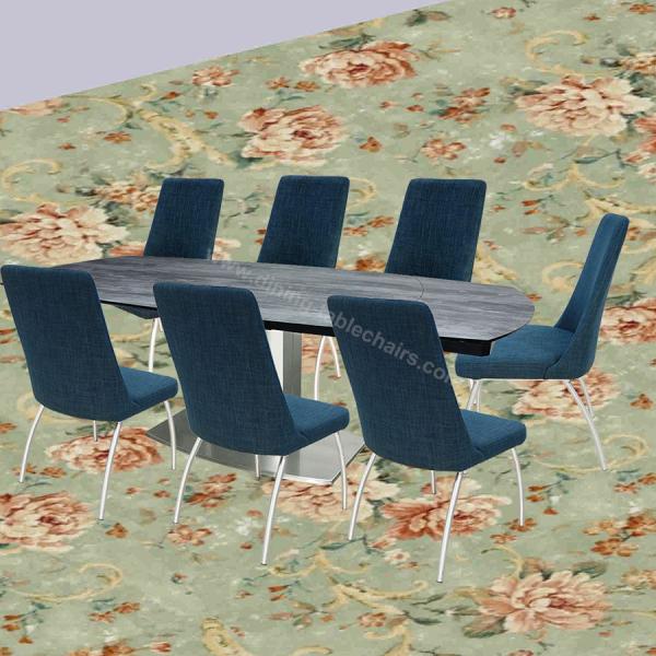 Quality Stainless Extension Dining Table With HPL Laminate Powder Coating for sale