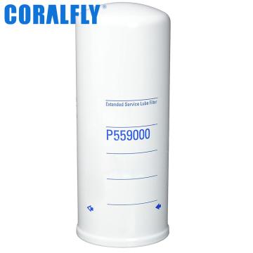Quality ISO9001 Oil Filter P559000 Cross Reference For CORALFLY for sale