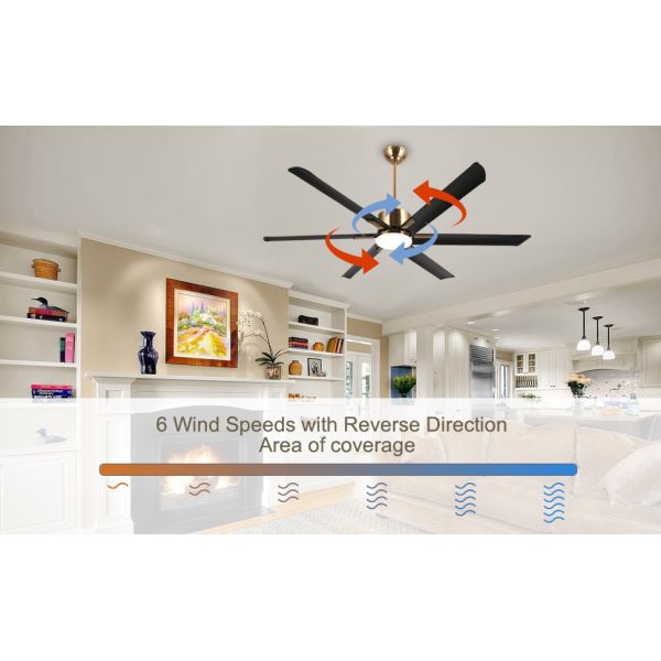 Quality 72 Inch Modern Smart Ceiling Fan with Light in White ABS for sale