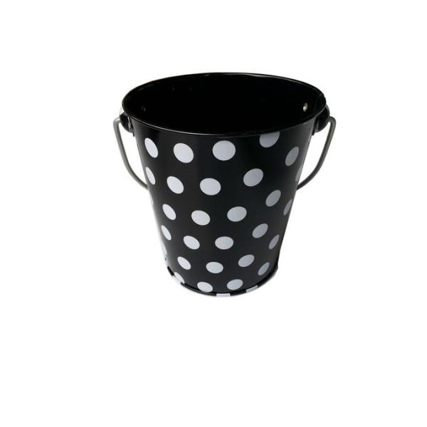 Quality Mini Tin Bucket for Sale Small Metal Buckets Christmas Tin Pail with Solid Color for sale