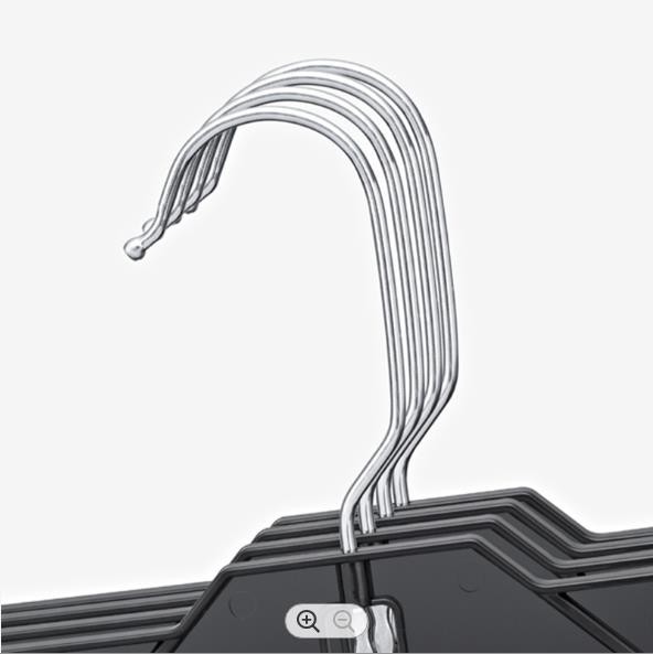Quality Non Slip Metal Cloth Hanger , Black Metal Clip Clothes Hanger for sale