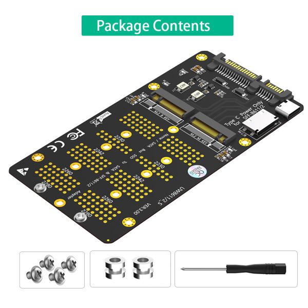 Quality 2 In 1 Oculink Adapter M.2 NGFF NVMe SSD SSD SFF 8654 And SATA Adapter for sale