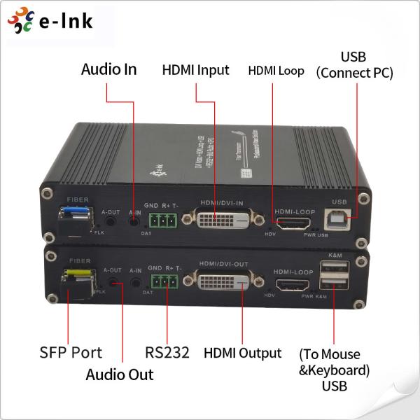 Quality 1Ch 1080P DVI + USB KVM + 1Ch RS232 + 1Ch Bidi Stereo Audio + 1Ch GPIO over for sale
