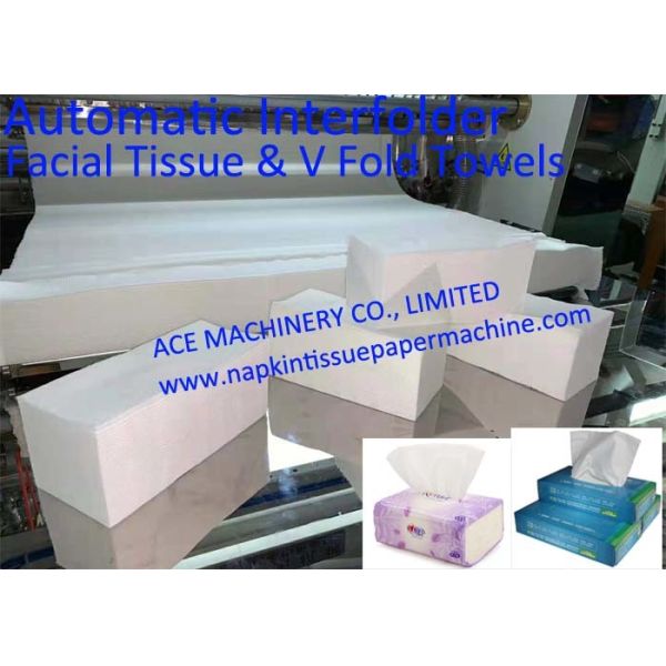 Quality High Speed V Fold Napkin Machine , Automatic Interfold Napkin Machine for sale