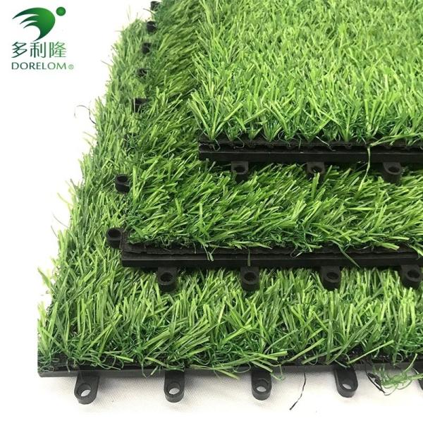 Quality Artificial Turf Tiles 30x30cm 3cm Tall Haystack Green Suitable for Indoor and for sale