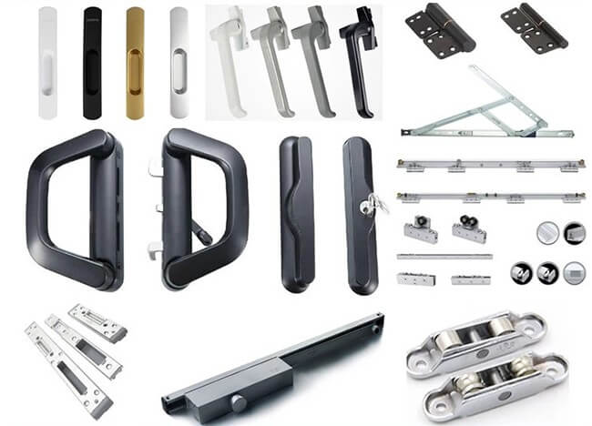 aluminum windows hardware