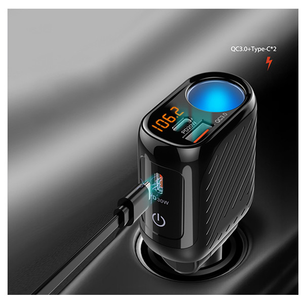 Quality YANTU L03 120W Car Charger Dual USB QC PD Voltage Monitoring for Maximum for sale