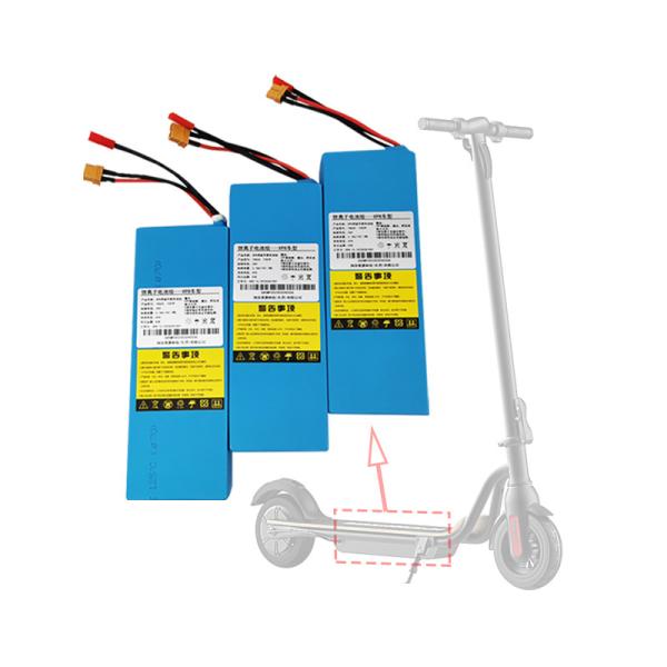 Quality Lightweight Electric Scooter Battery 36V 10Ah With Blue Leather Bag for sale