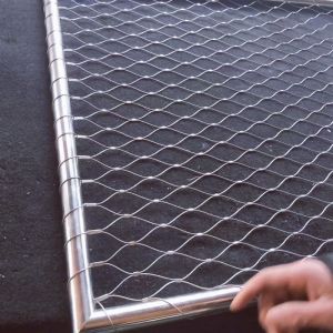 Quality Ferrule 2'' X 2'' Frame Wire Rope Mesh Stainless Steel For Safety Barries for sale